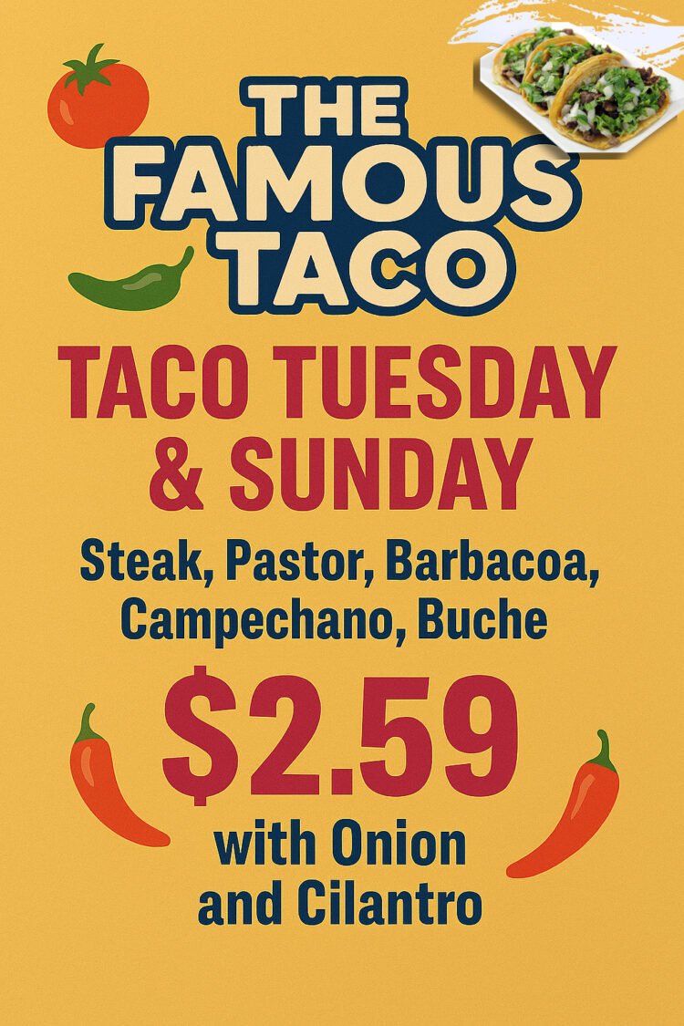 Menu – The Famous taco Mexican Grill