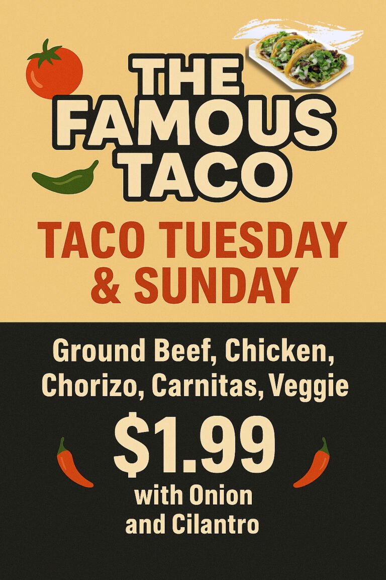 Menu – The Famous taco Mexican Grill